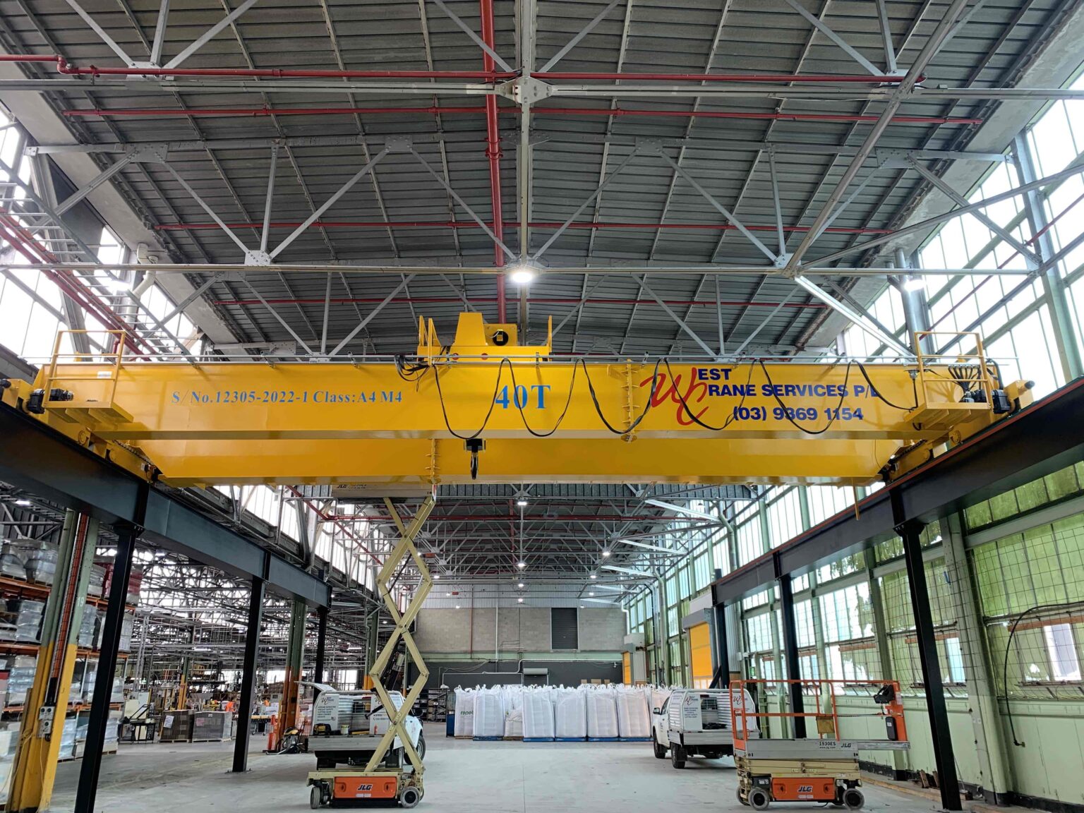 40 Tonne Double Girder Overhead Crane – West Crane Services
